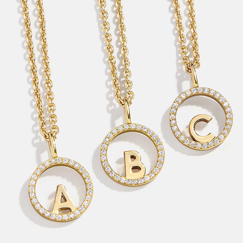 A-Z Floating Initial Pendant - Helloice