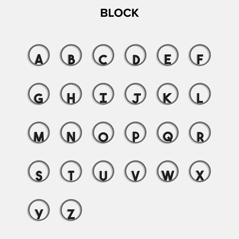 A-Z Floating Initial Pendant - Helloice