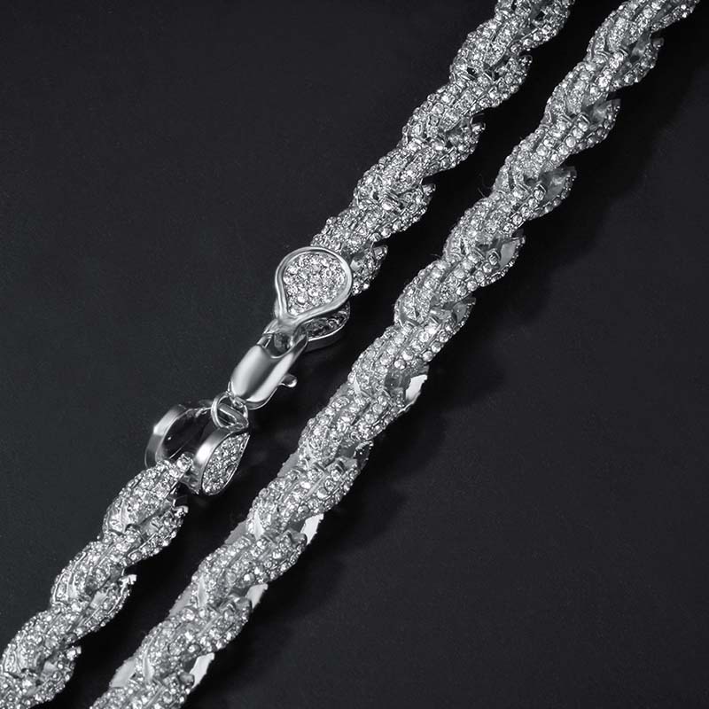 9mm Iced Out Rope Chain - Helloice Jewelry