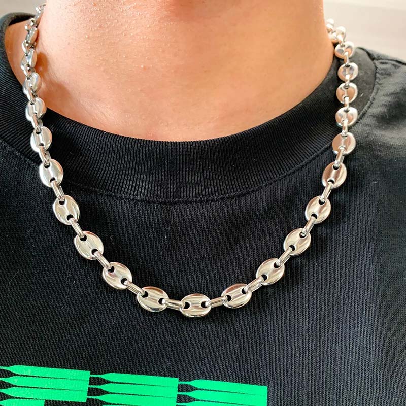 5mm/6mm/8mm/11mm Stainless Steel Coffee Bean Chain - Helloice Jewelry