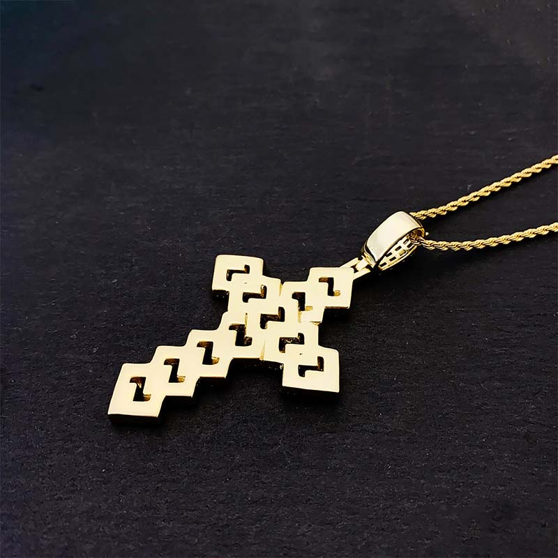 Iced Cuban Link Cross Baguette Cut Chain - Helloice