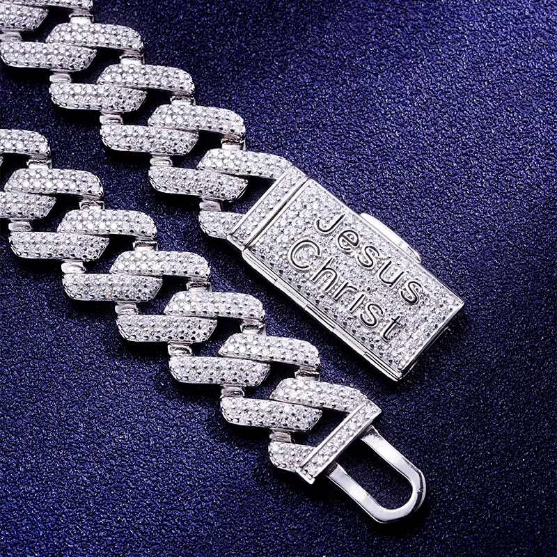 Custom S925 & VVS1 Moissanite 16mm Cuban Chain Deposit - Helloice