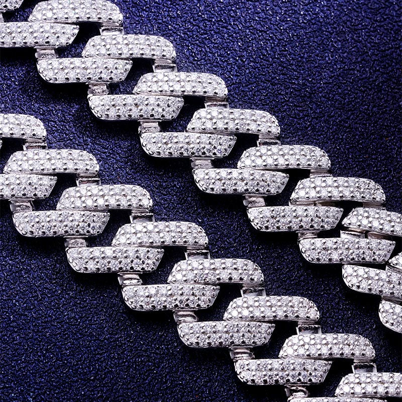 Custom S925 & VVS1 Moissanite 16mm Cuban Chain Deposit - Helloice