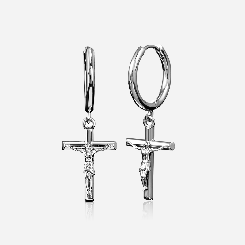 Crucifixion of Jesus Cross Earrings - Helloice Jewelry