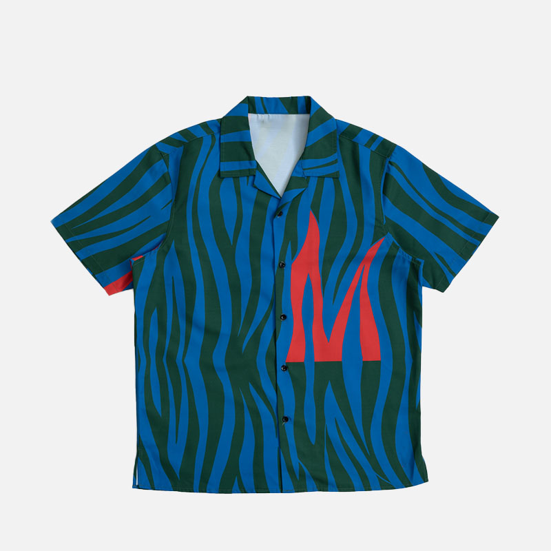 Zebra Print Camp Shirt Set - Helloice Apparel